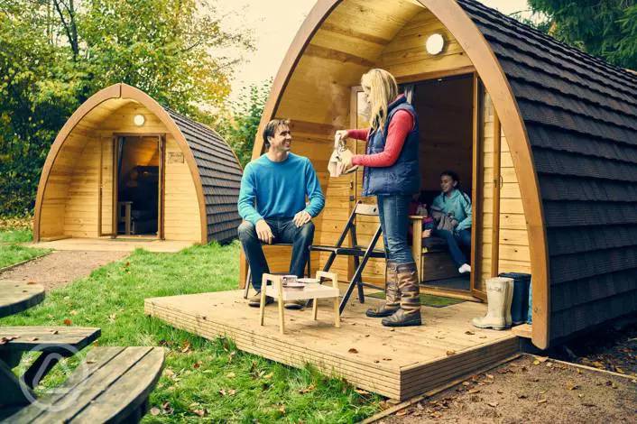 180+ glamping pods with hot tubs