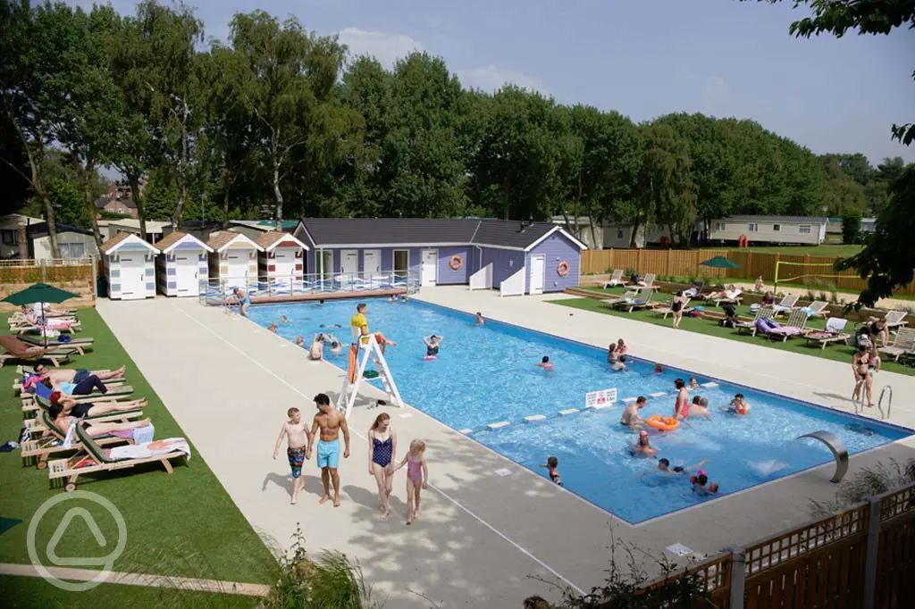Campsites with swimming pools onsite - both indoor and outdoor