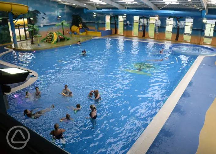 Campsites with swimming pools onsite - both indoor and outdoor