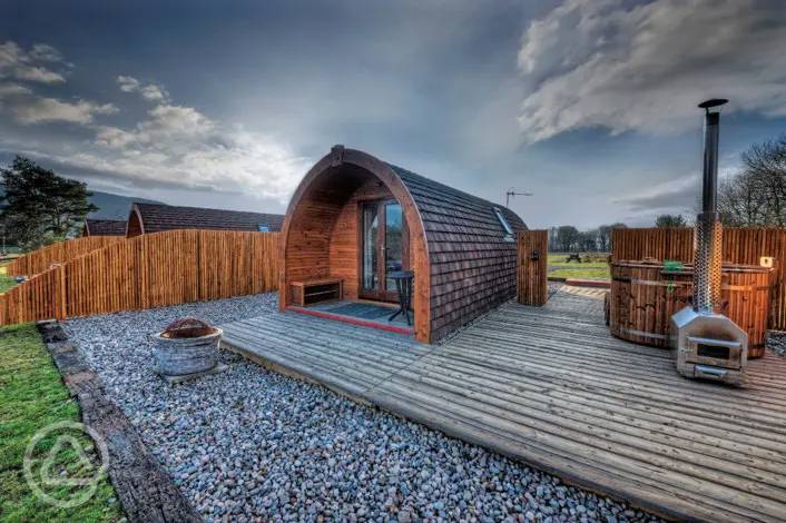 35+ glamping pods with hot tubs in Scotland