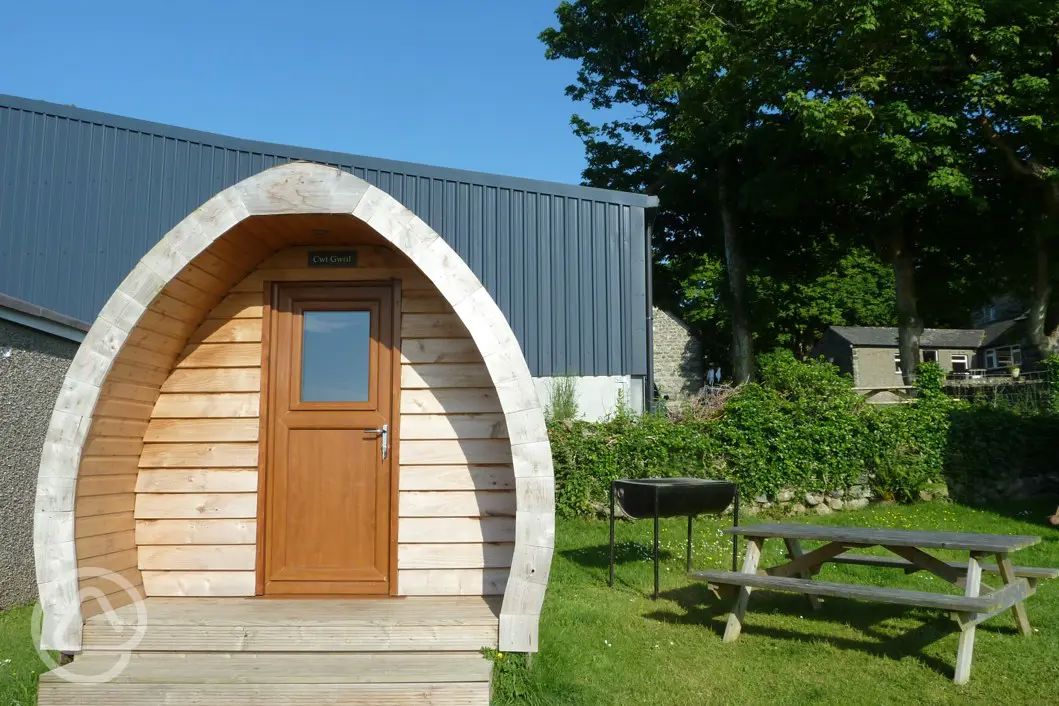 Glamping pods and camping pods in North Wales