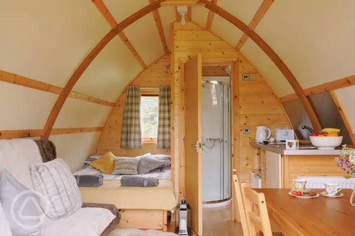 Glamping pods and camping pods in North Wales